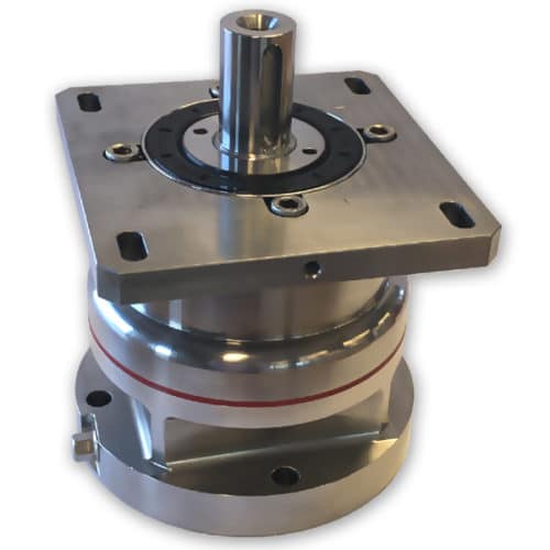 Frontplate met slobgaten voor flexibele montage van tandwielkast