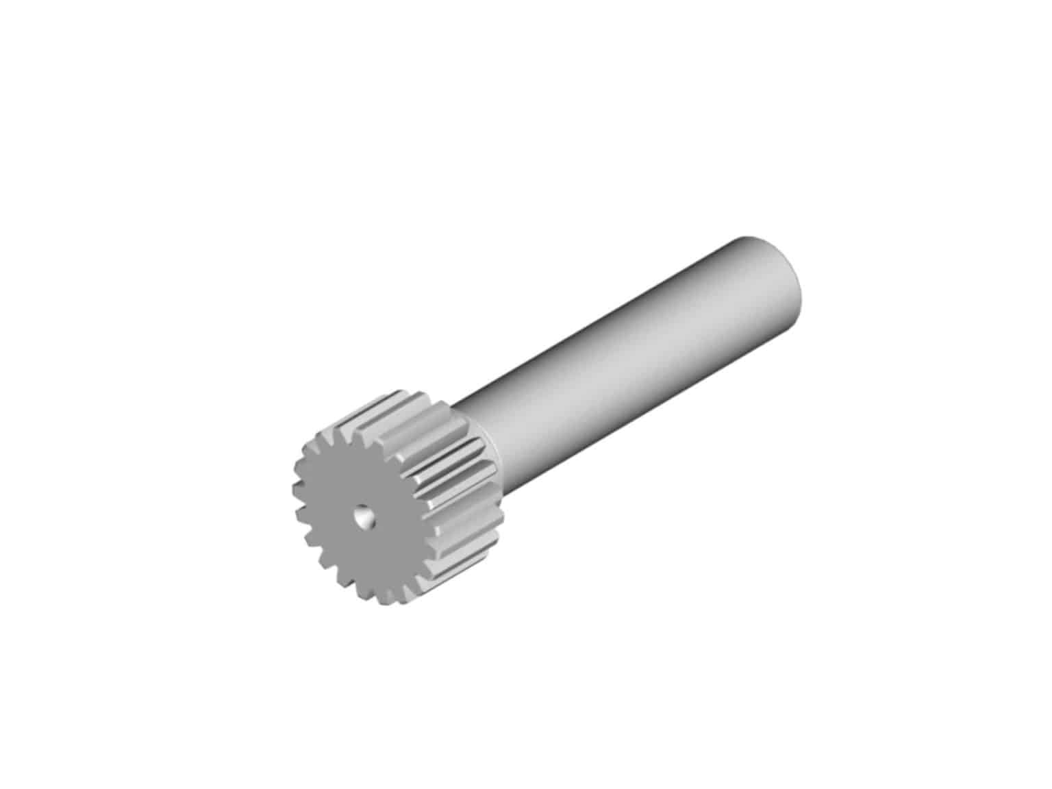 Rondsel op steek-as voor montage aan holle-as tandwielkast